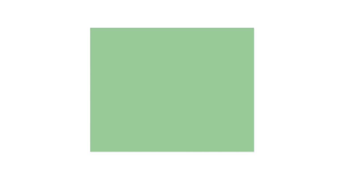99CC99 Celadon Green Solid Color Background Postcard | Zazzle.com
