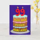 99th Birthday: Fun Cake and Candles + Custom Name Card | Zazzle