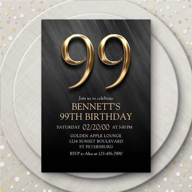 99th Birthday Invitation | Zazzle
