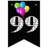 99th birthday party balloons bunting flags | Zazzle