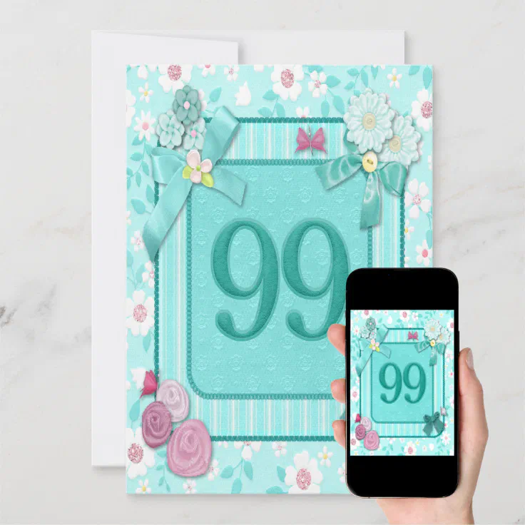 99th birthday party invitation | Zazzle