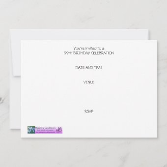 99th Birthday Party Invitation - Blue bouquet | Zazzle