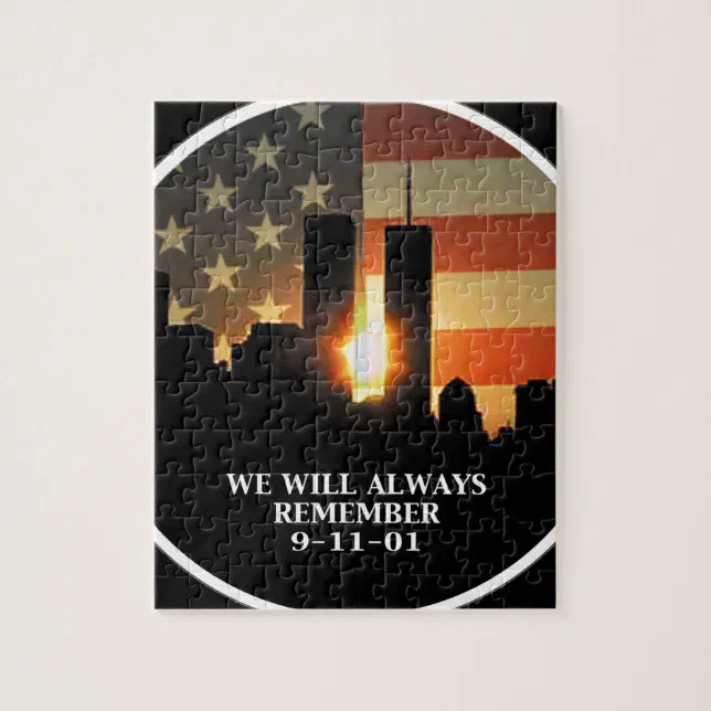 9-11 remember - We will never forget Jigsaw Puzzle | Zazzle