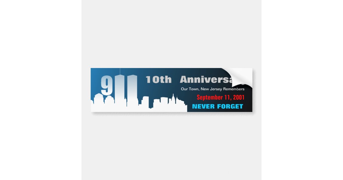 9/11 September 11th - Customized Bumper Sticker | Zazzle