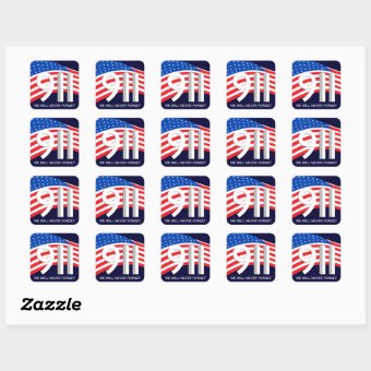 9/11 September 11th - Never Forget Stickers | Zazzle
