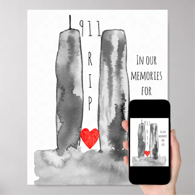 9-11 World Trade Center Memorial Poster | Zazzle