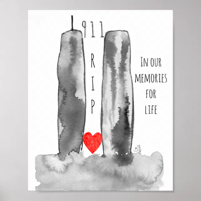 9-11 World Trade Center Memorial Poster | Zazzle