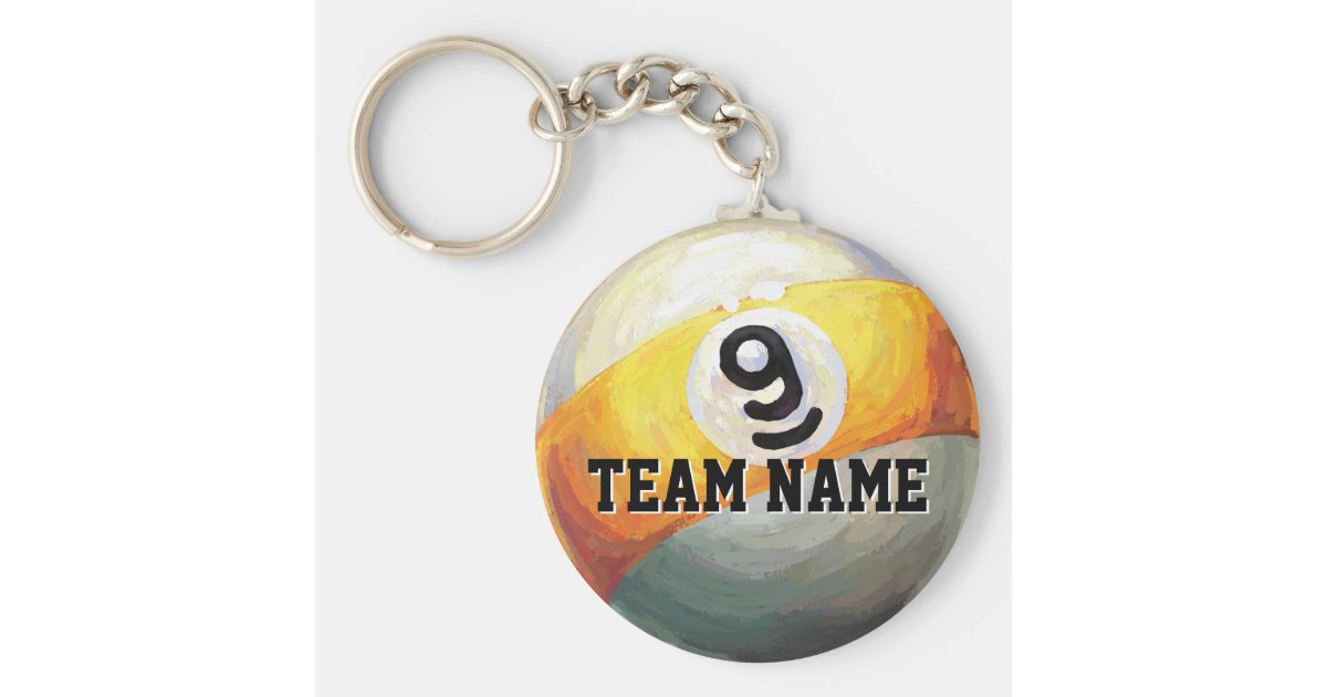 9 Ball Custom Team Name Keychain Zazzle 9-ball-custom-team-name-keychain-zazzle