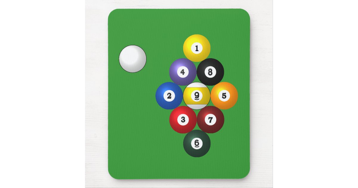 9-ball rack mousepad | Zazzle