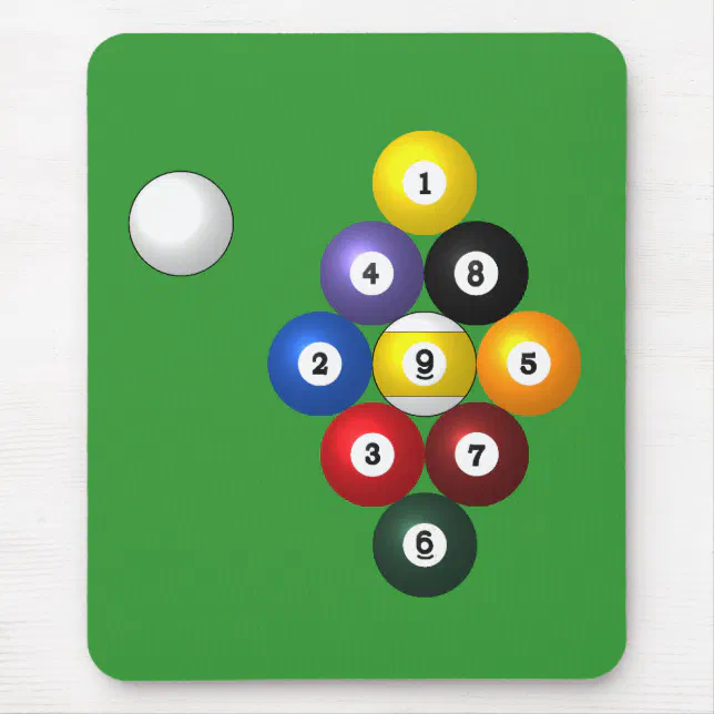9-ball rack mousepad | Zazzle