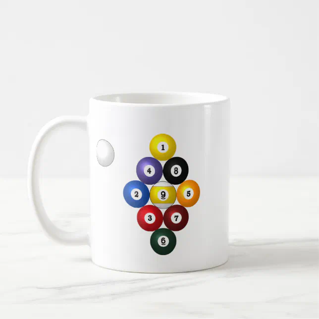 9-ball rack mugs | Zazzle