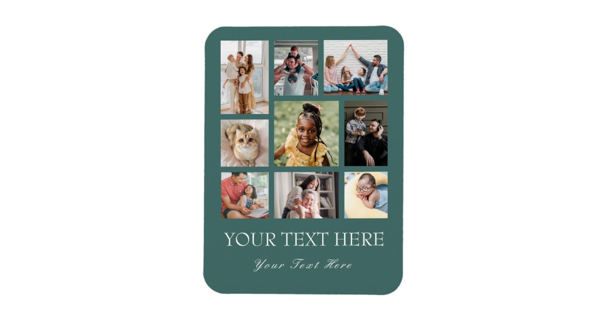 9 Photo Collage Flexible Photo Magnet | Zazzle