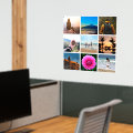 9 Photo Collage Nine Picture Gallery Customizable Wall Decal | Zazzle