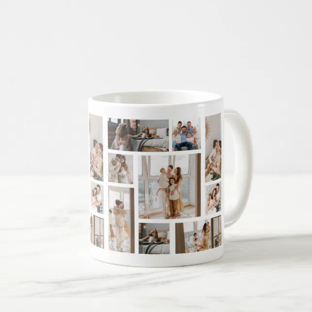 9 Photo Collage Template Personalize Coffee Mug | Zazzle