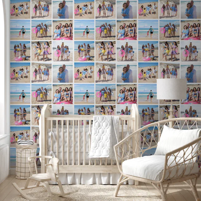 9 Photo Template Collage Personalized Wallpaper | Zazzle
