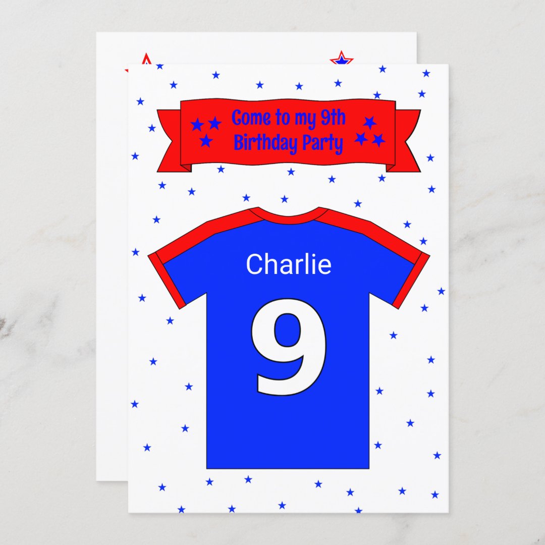 9th birthday personalized party invitation | Zazzle