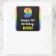 9th Birthday: Rainbow Spectrum # 9, Custom Name Square Sticker | Zazzle
