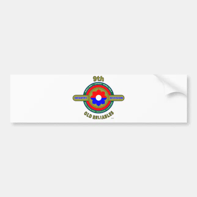 9TH INFANTRY DIVISION "OLD RELIABLES" BUMPER STICKER | Zazzle