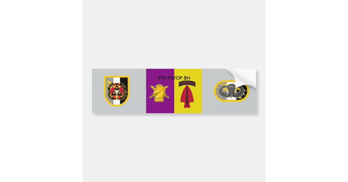9TH PSYOP BATTALION BUMPER STICKER | Zazzle