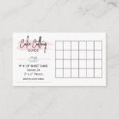9x13" Sheet Cake Cutting Guide 2x2 Party Portions Enclosure Card | Zazzle