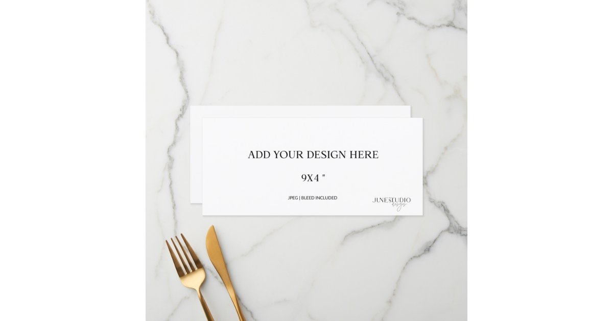 9x4" Seating Chart Card Header Printing | Zazzle