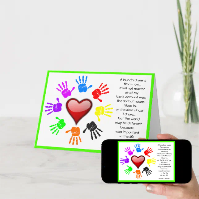 A0001.I Made a Difference.Card.1 Card | Zazzle