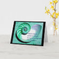 A04 Nautilus Shell Inspirational Quote Card 1 | Zazzle