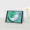 A04 Nautilus Shell Inspirational Quote Card 1 | Zazzle
