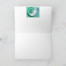 A04 Nautilus Shell Inspirational Quote Card 1 | Zazzle