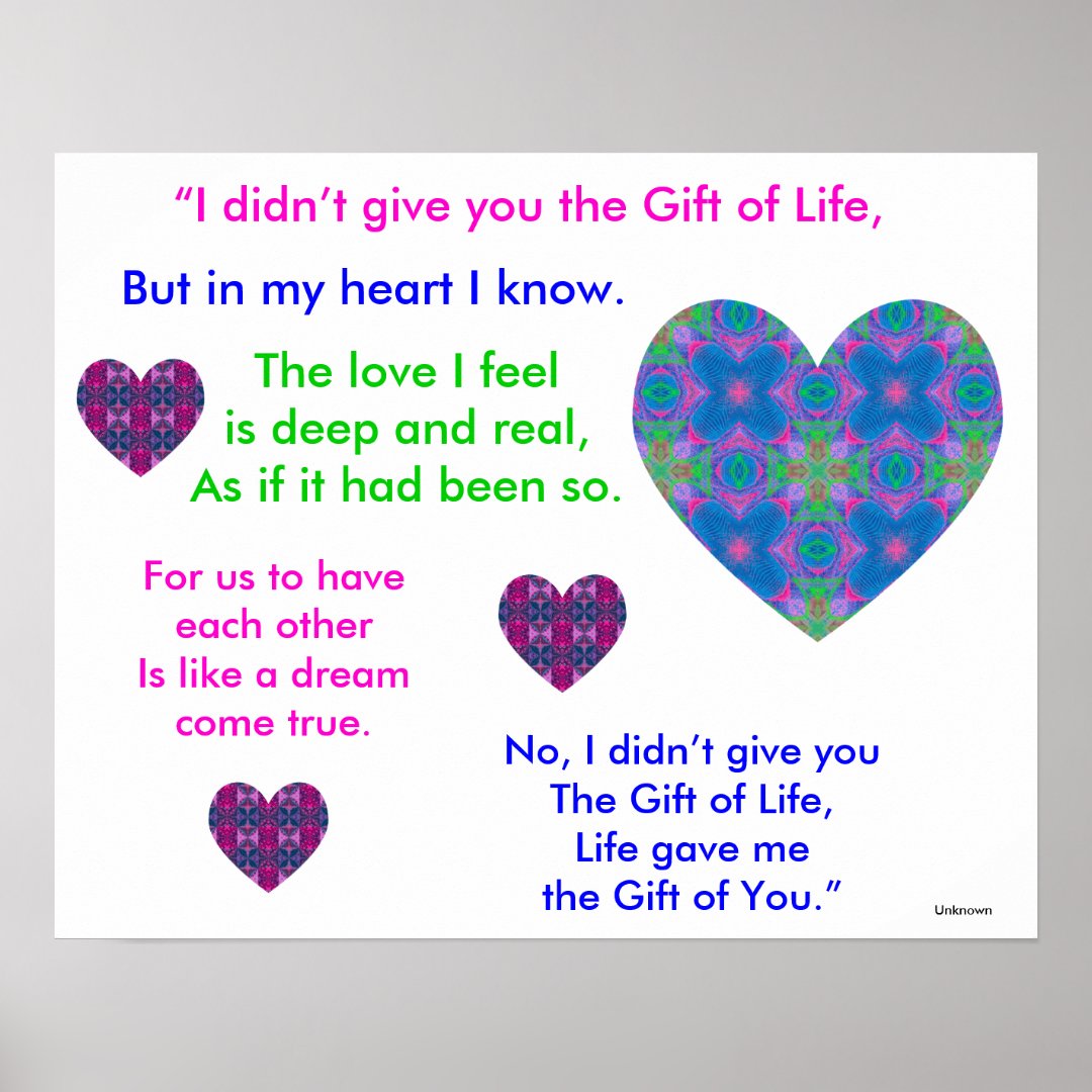 A07c Gift of Life Poster - Version 2 | Zazzle