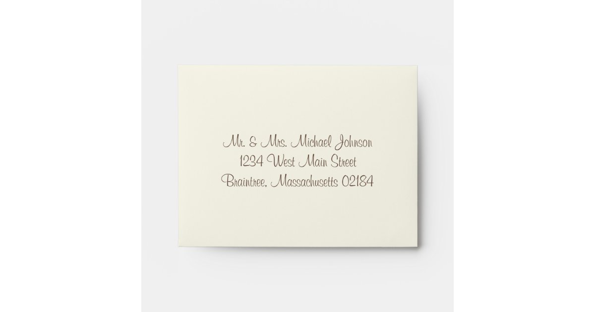 A2 Ivory RSVP with return address Envelope | Zazzle