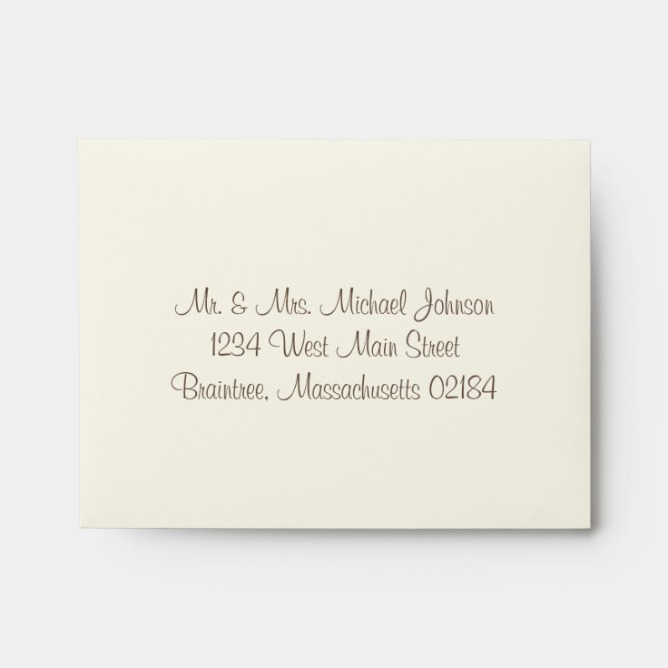 A2 Ivory RSVP with return address Envelope | Zazzle