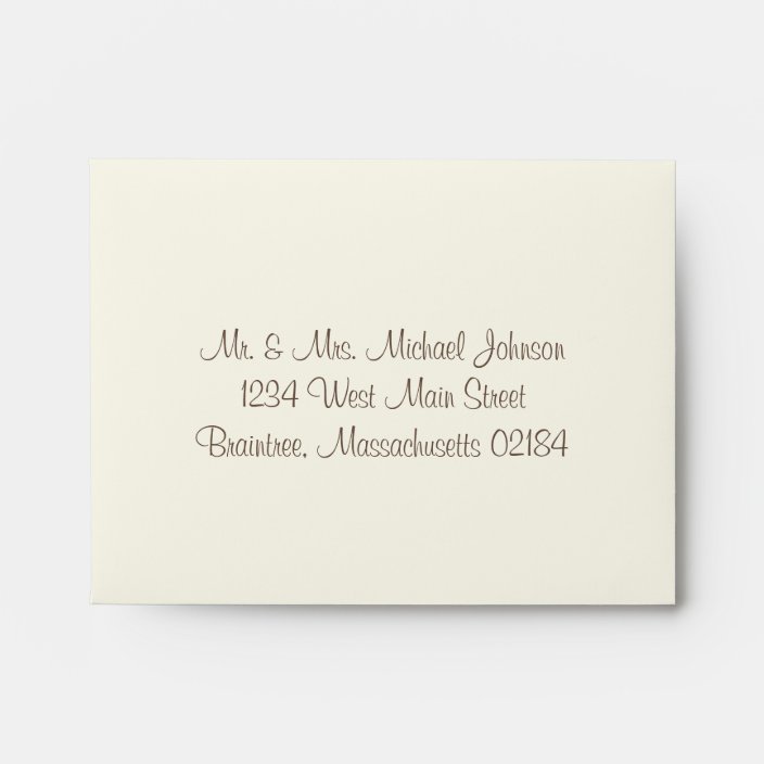 A2 Ivory RSVP with return address Envelope | Zazzle