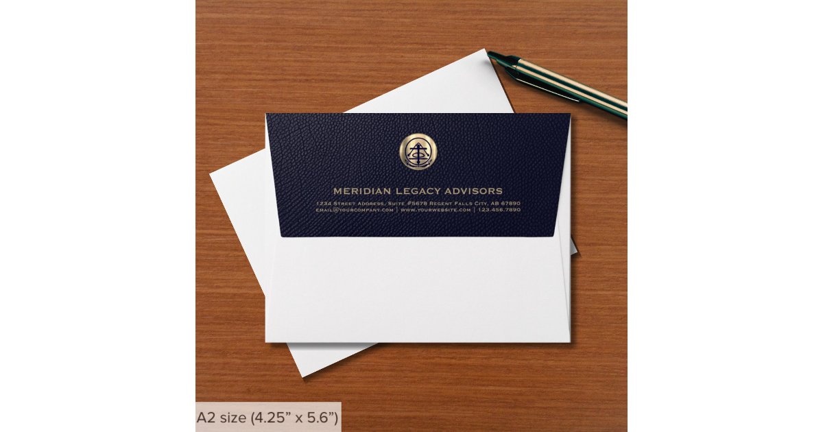 A2 Note Card Envelope with Logo Return Address | Zazzle
