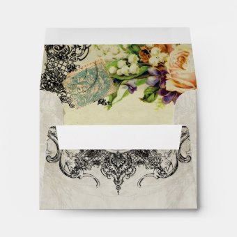 A2 RSVP Envelope Yellow Song Bird Cage Floral | Zazzle