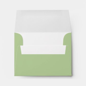 A2 Sage Green Envelope with Return Address | Zazzle