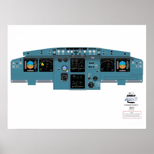 A320 Forward Panel Poster | Zazzle