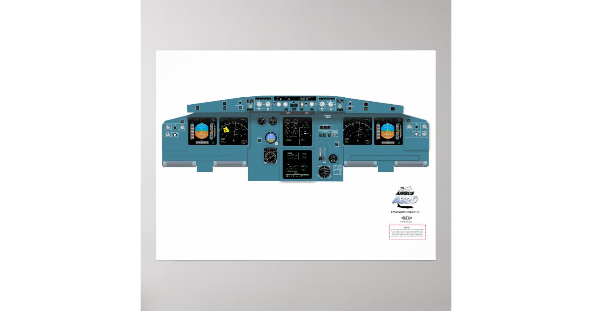 A320 Forward Panel Poster | Zazzle