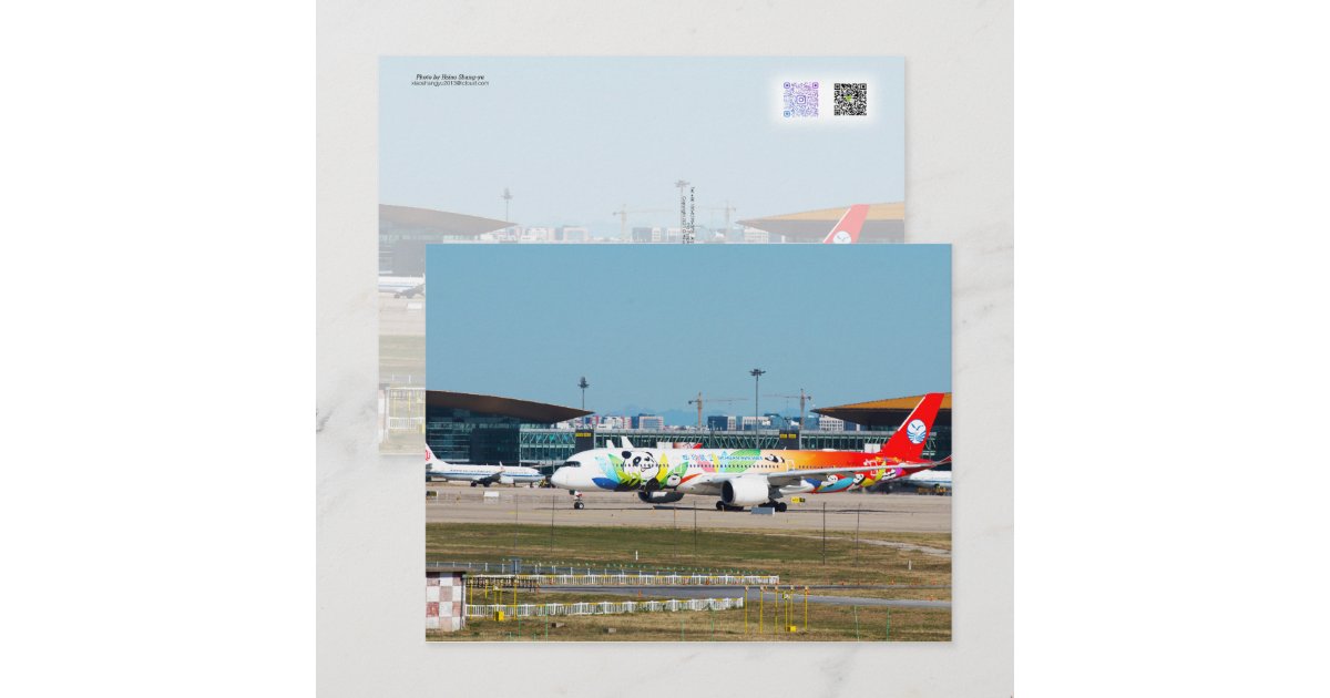 A350 Panda Livery Postcard | Zazzle