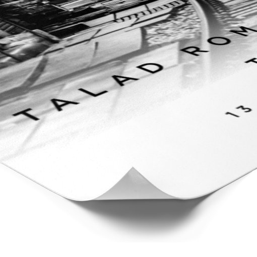 A3 Talad Rom Hub Market Thailand Poster | Zazzle