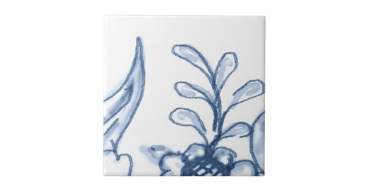 A4 - Delft Basket Mural Tile - A4 | Zazzle