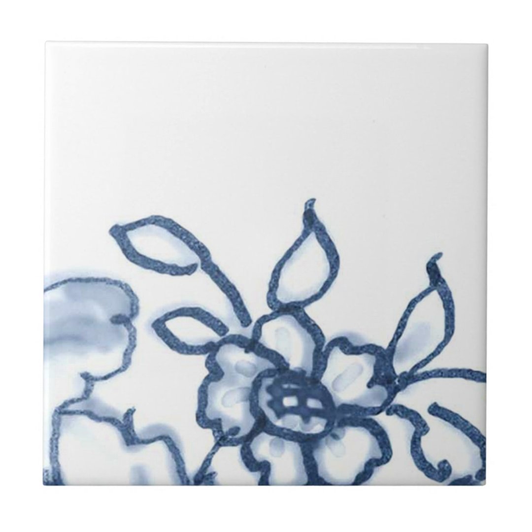 A5 - Delft Basket Mural Tile - A5 | Zazzle