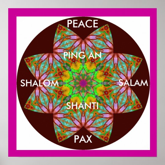 A60 Different Language Peace Poster | Zazzle.com