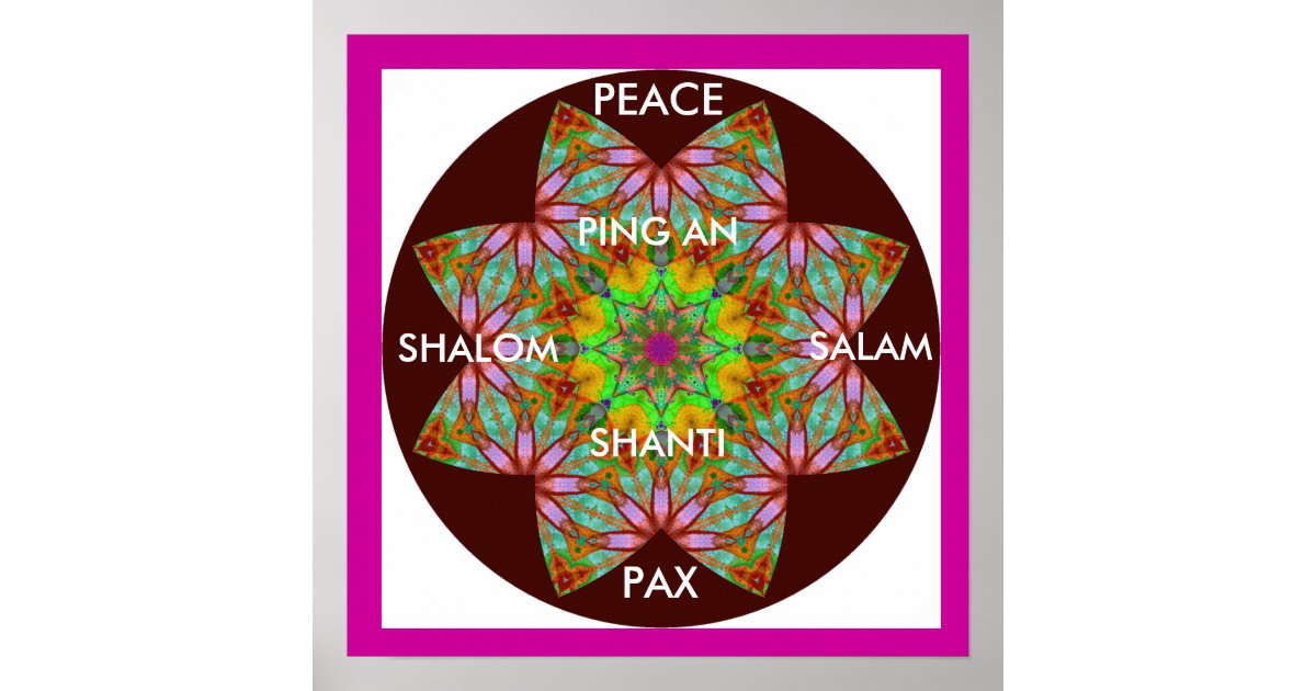 A60 Different Language Peace Poster | Zazzle