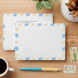A6 - Airmail with return address Envelope | Zazzle