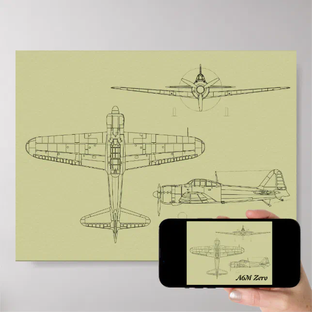 A6M Zero Poster | Zazzle
