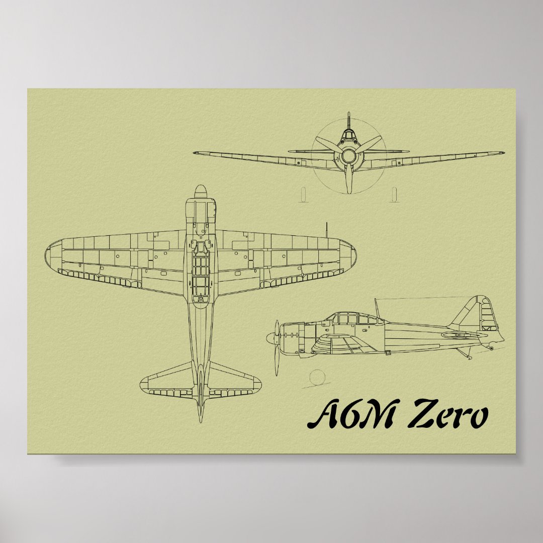 A6M Zero Poster | Zazzle