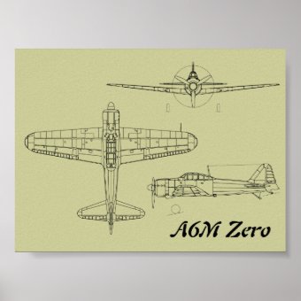 A6M Zero Poster | Zazzle