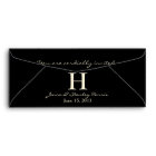 A7 Black & Cream Monogram Wedding Envelopes | Zazzle