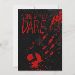 A7 Bloody Scream Halloween Invitations | Zazzle